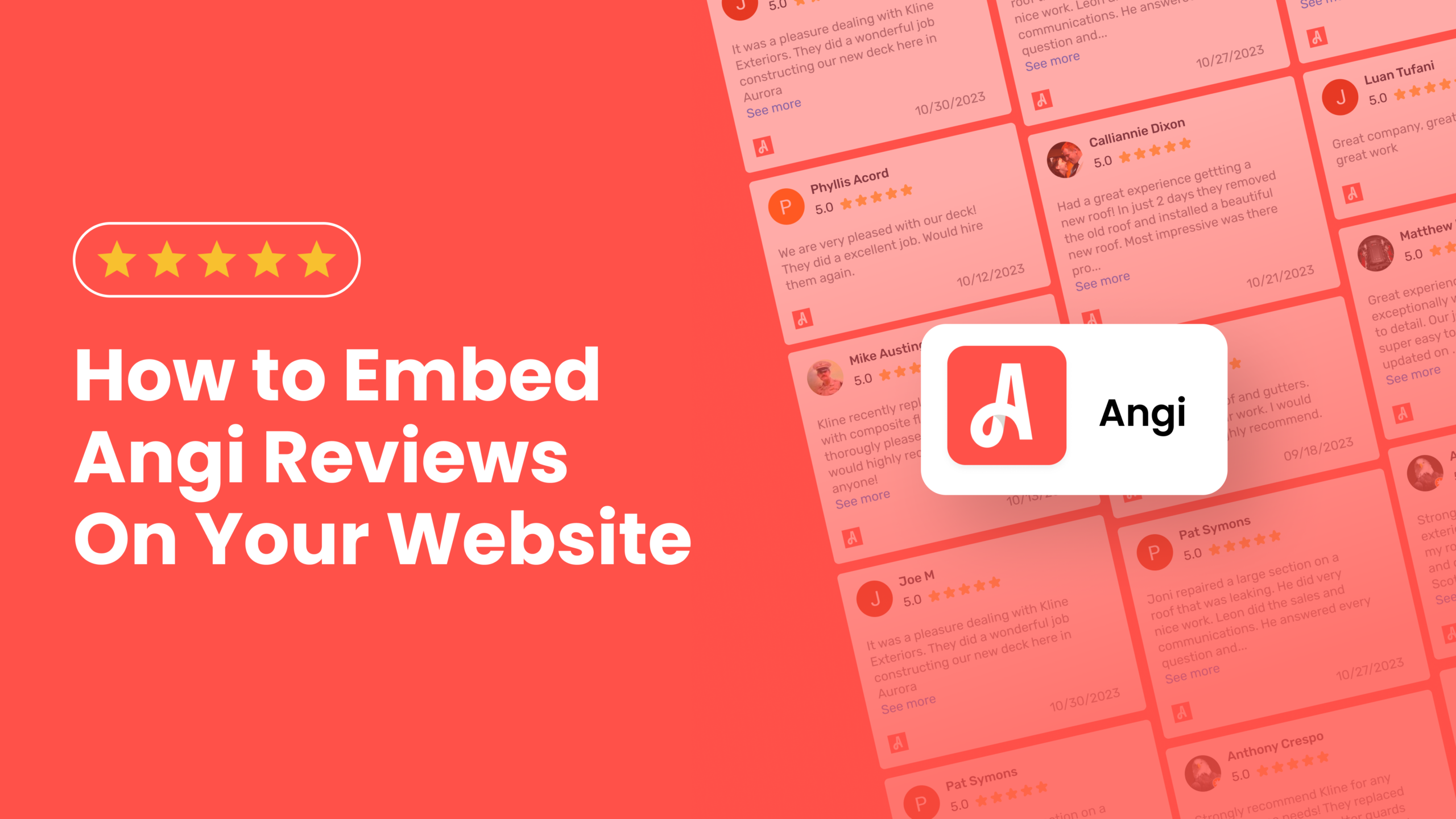 How To Show Angi's List Reviews Widget On Your Website Free & Fast ...